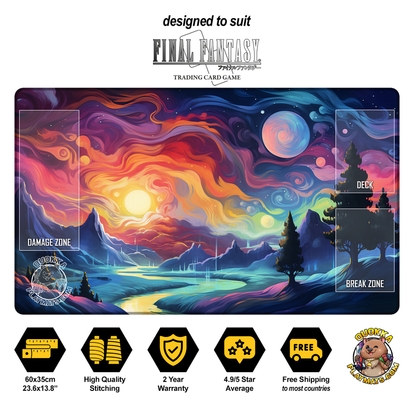 Artistic Landscape Design - Final Fantasy Quokka TCG Playmat