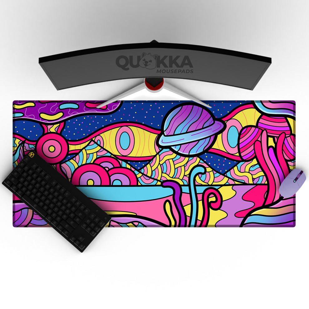 Psychedelic Mushrooms Planet Design Mousepad Deskmat