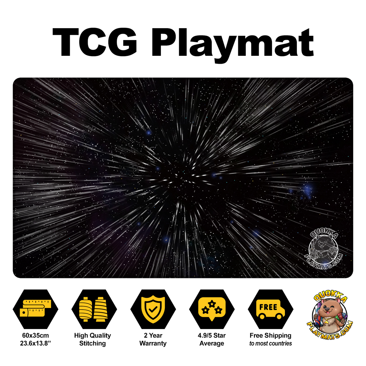 Space Travel Design - Quokka TCG Playmat